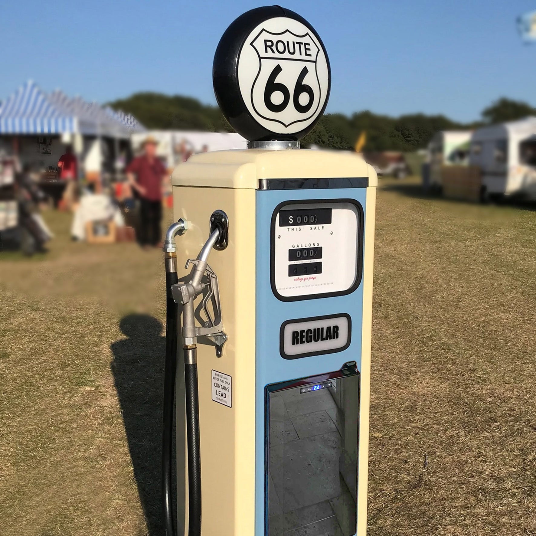 Replica gas pump with fridge, with Free Shipping – The Games Room Company