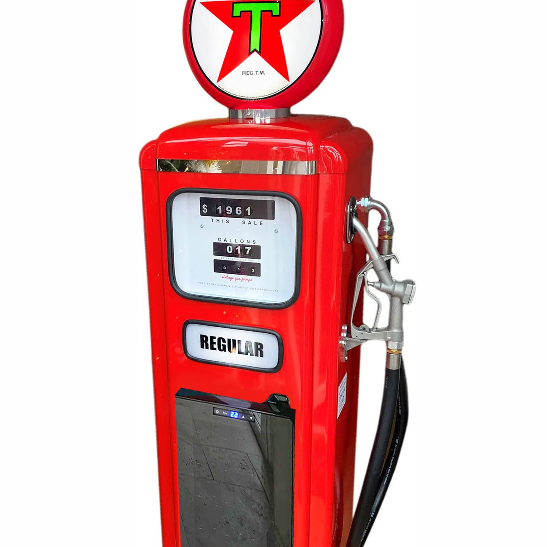Replica gas pump with fridge, with Free Shipping – The Games Room Company