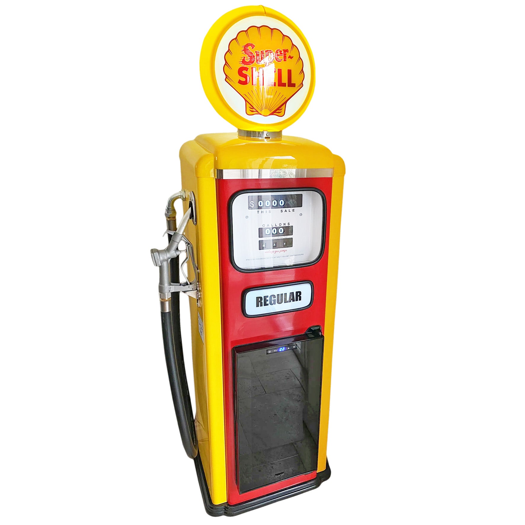 Replica gas pump with fridge, with Free Shipping – The Games Room Company