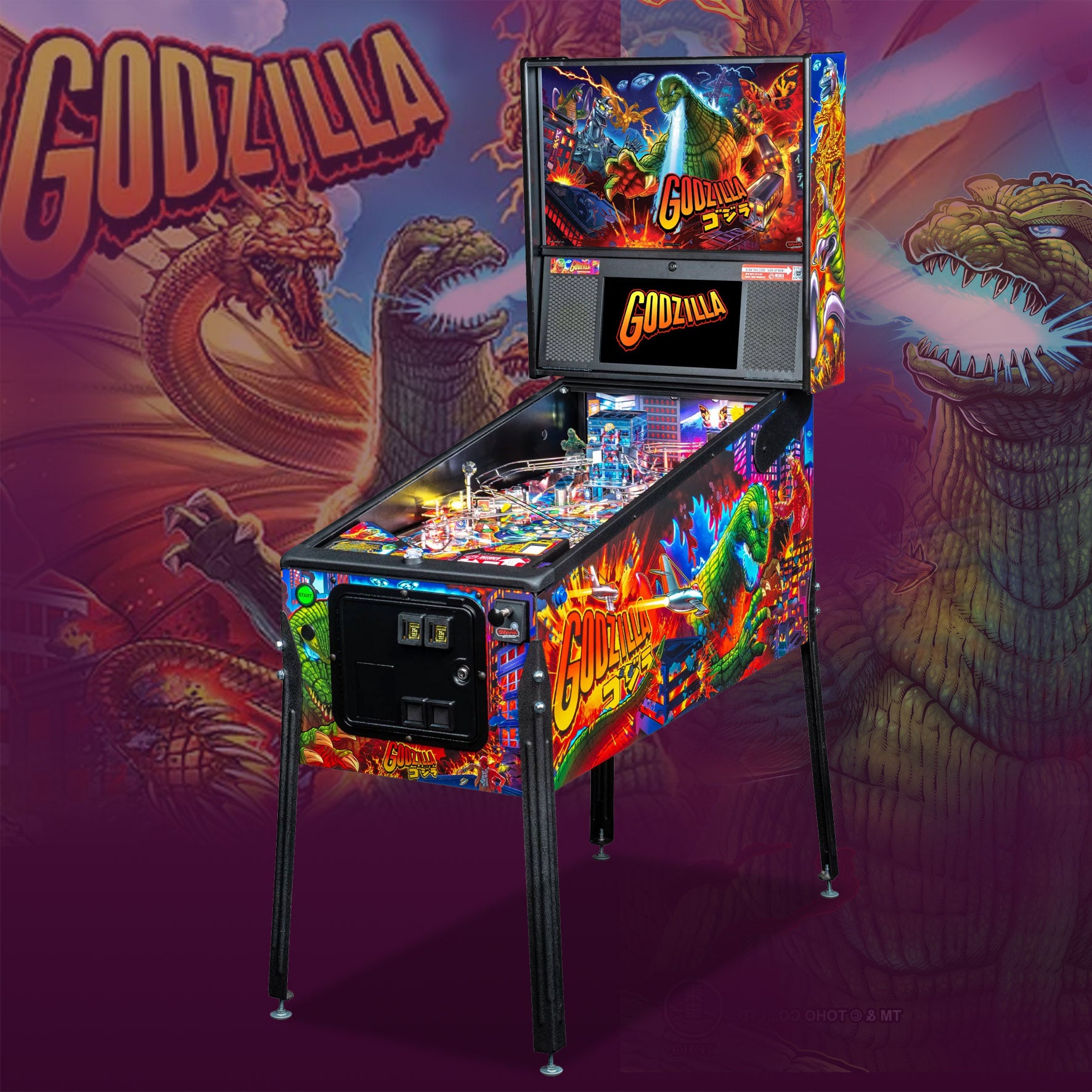 Godzilla Pro Edition Pinball Machine | The Games Room Company